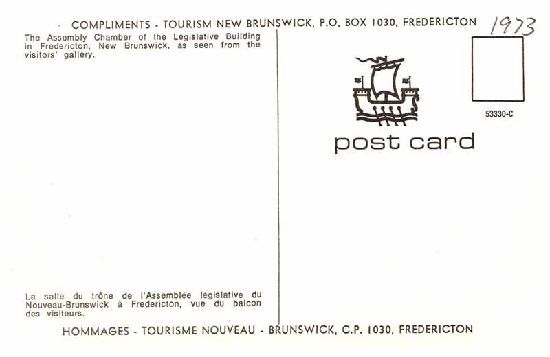 Postcard BUILDING SCENE Fredericton New Brunswick NB AS1314 | eBay