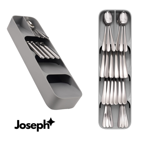 Joseph Drawer Organizer For Kitchen | Silverware, Flatware Tray | Gray ...