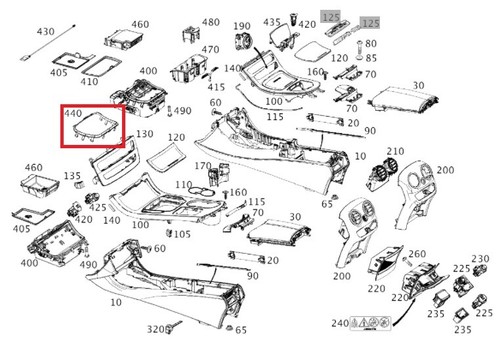 NEW Genuine Mercedes-Benz W213 E-Class Centre Console Silver Trim ...