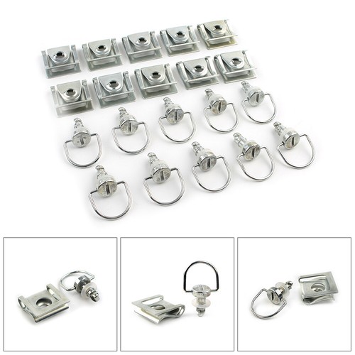 10Sets Race Fasteners1/4 Turn Fairing 15MM D-Ring For Ducati Yamaha YZF ...