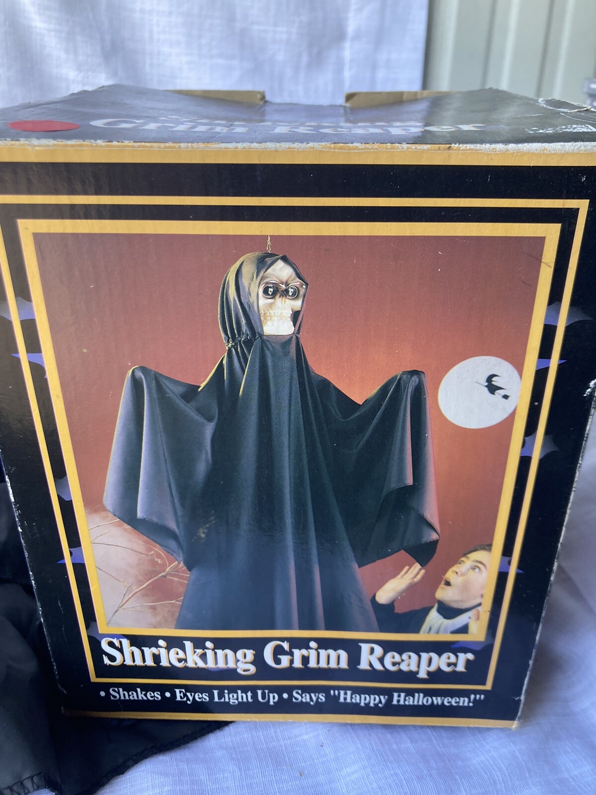 Animated 3ft Shrieking Grim Reaper (Shaking Spirit Gemmy Halloween NOT ...