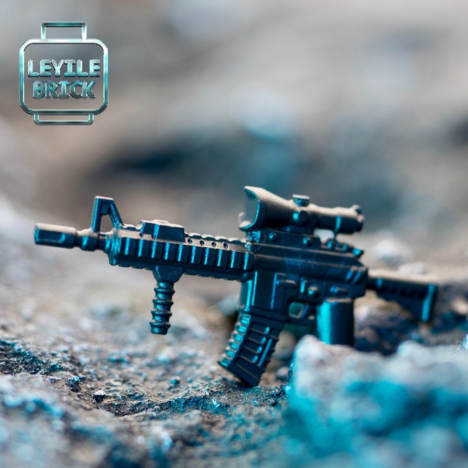Custom M4 Rifle Variants for Minifigures -Pick Color!- NEW Brick Troops ...
