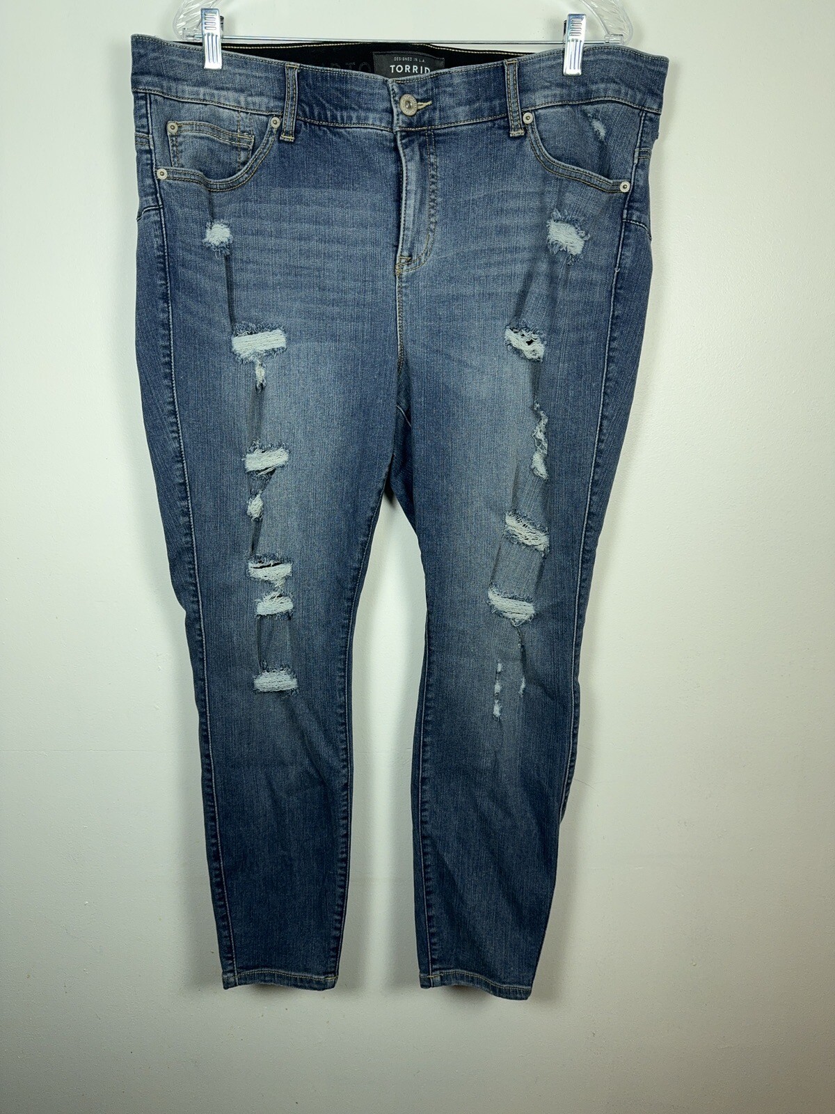 Torrid Pants Bombshell Skinny Jeans Women’s Size 20S Dark Wash Distressed Plus | eBay