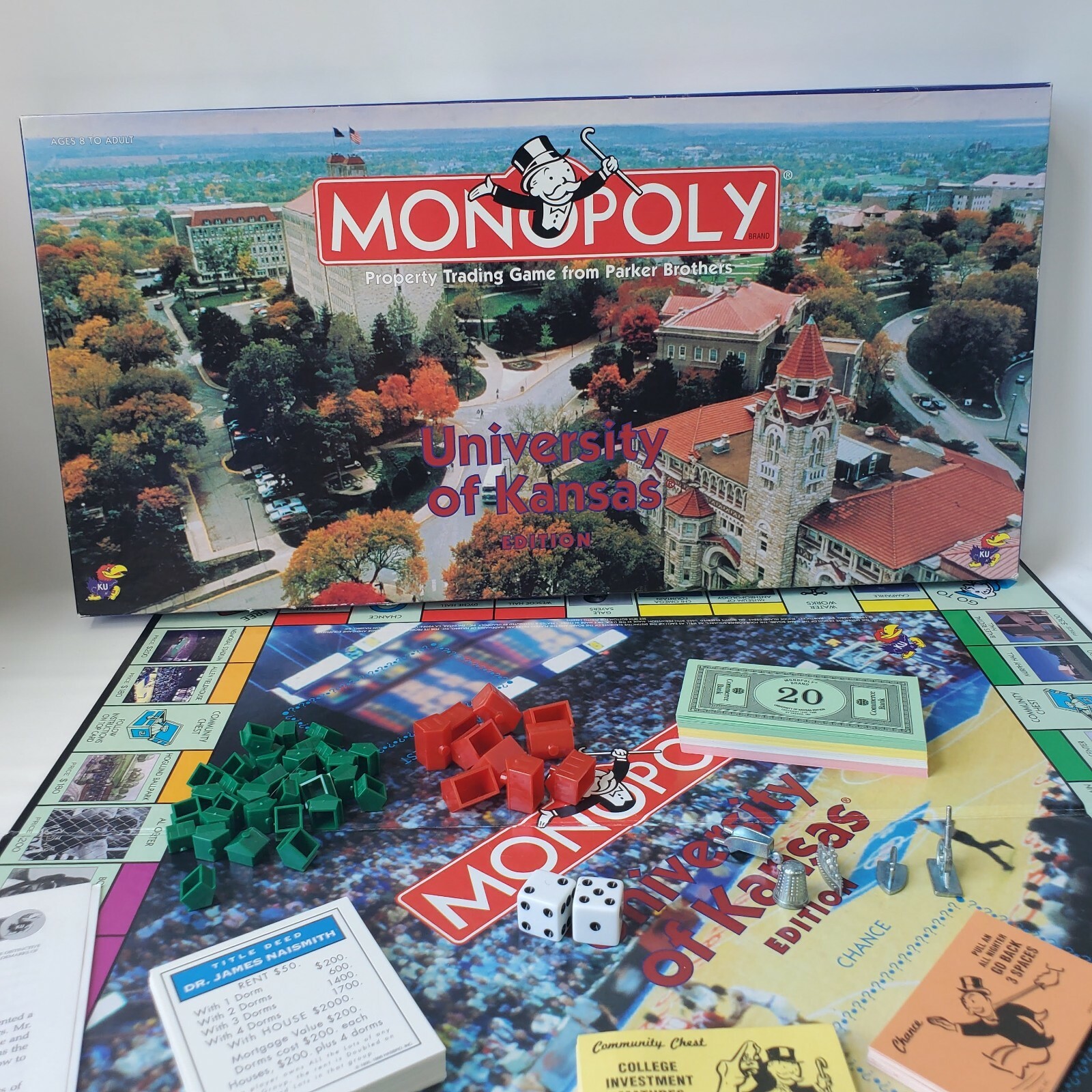 Monopoly University of Kansas Edition Board Game 1998 | eBay