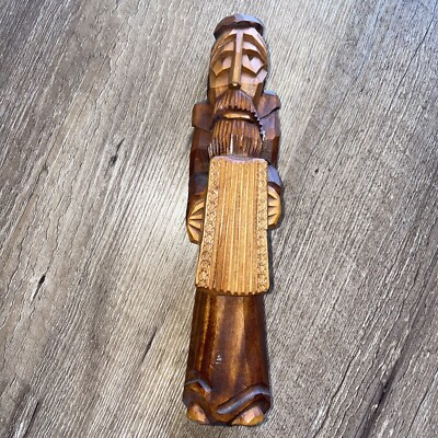 VINTAGE CARVED WOOD MAN FIGURE STATUE CHEVALIER Height 7 1/4 | eBay