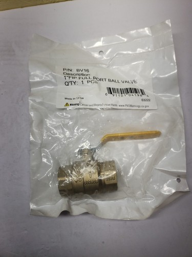 BV16 Full Port Ball Valve 1" | eBay