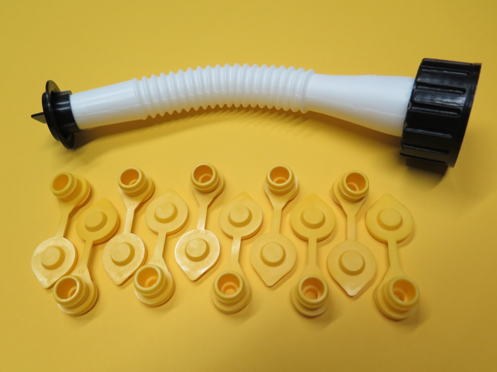 BLITZ Gas Can Spout & Parts Kit incl 10 FREE YELLOW VENT CAPS Fuel ...