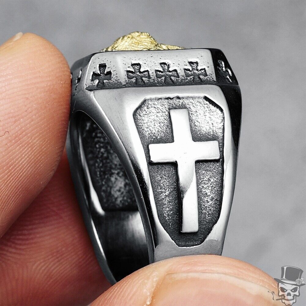 Sculpt Rings™ Lion Heart Punk Rock HipHop Rap Biker Ring in Steel US ...