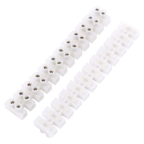 360V 10A Dual Row Screw Terminals Electric Barrier 12-terminal Strip ...