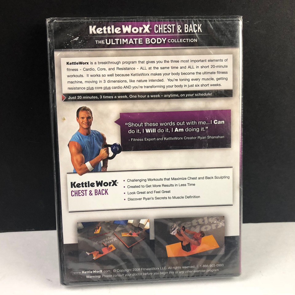 KettleWorx Chest Back Workout DVD FitnessWorx LLC 2008 Ultimate Body ...