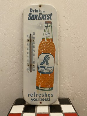 Suncrest Soda Wall Thermometer Drink Suncrest Refreshes You Best. 6”x16 ...
