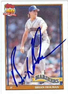 Brian Holman autographed Baseball Card (Seattle Mariners) 1991 Topps ...