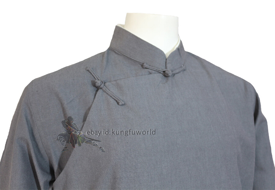 Cotton Wing Chun IP Man Robe Cheongsam Tai chi Kung fu Suit Martial ...