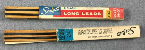 2 Pkg Box Vintge Scripto Long Lead E430HB for Mechanical Pencil wood ...