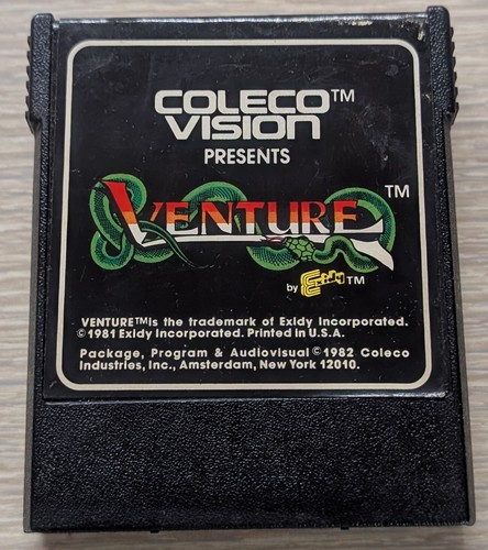 1981 Venture ColecoVision Game, Cartridge ONLY Cleaned & Tested | eBay