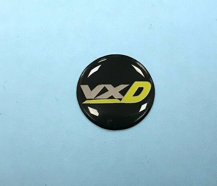 Vauxhall VXD Yellow Sticker 14mm Diameter HIGH GLOSS DOMED GEL FINISH ...