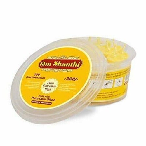Om Shanthi Pooja Pure Cow Ghee Diya (100,Diyas) Puja and Special ...