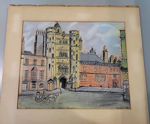 Pall Mall St James Palace Pencil & Pastel Works On Paper Signed Ringler ...