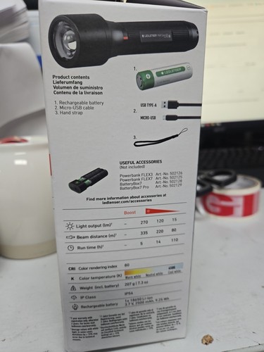 Ledlenser P6R QC CORE USB Rechargeable 270 Lumen Multi Colour RGB LED ...