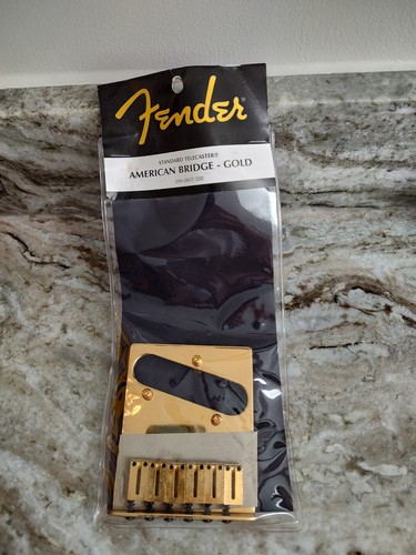 FENDER AMERICAN STANDARD TELE TELECASTER BRIDGE - GOLD - USA MADE NOS ...