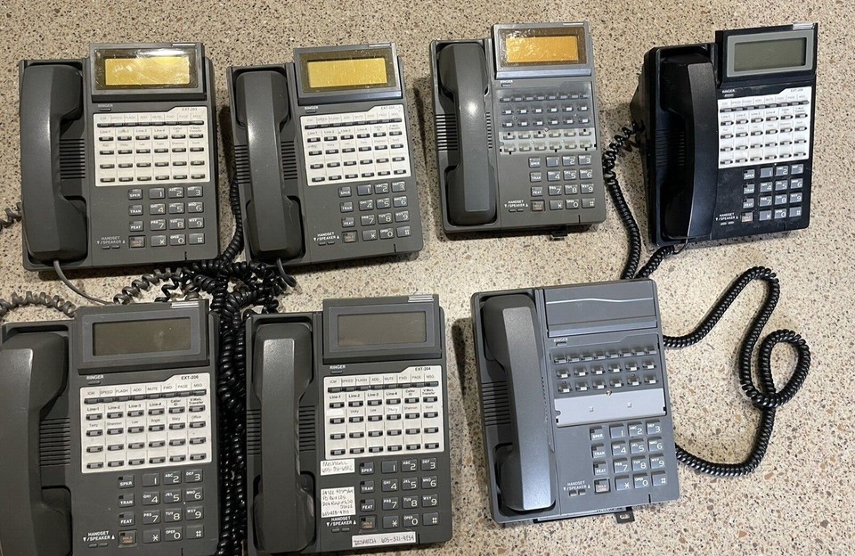 LOT OF 7 IWATSU Omega-Phone ADIX IX-12KTD-2 Phones Untested (Read!!) | eBay