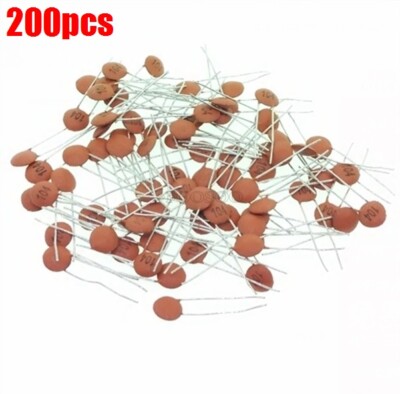 200Pcs 50V Ceramic Disc Capacitors Dip 100Nf 0.1UF 104Pf lm | eBay