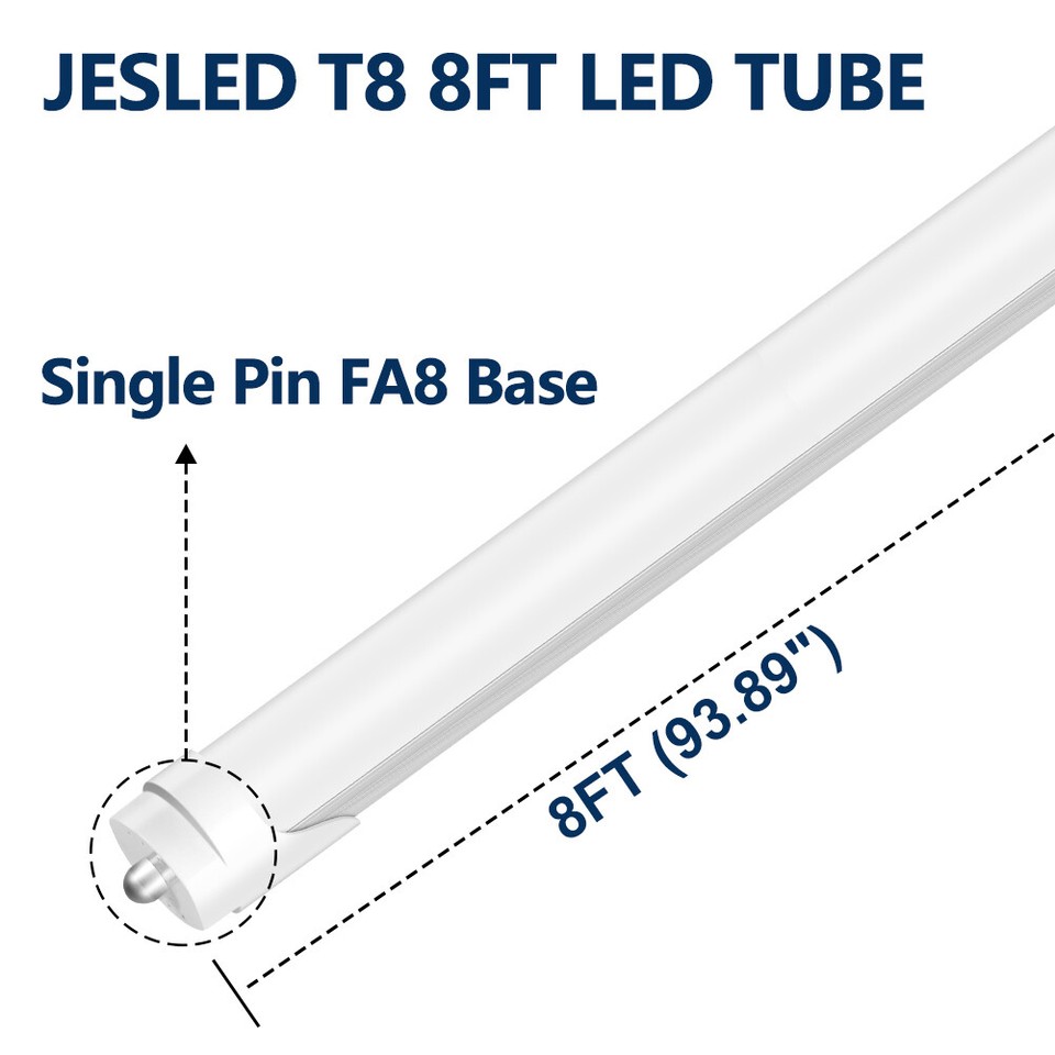12 Pack T8 8FT LED Tube Light Bulbs FA8 F96T12 8 Feet LED Shop Lights ...