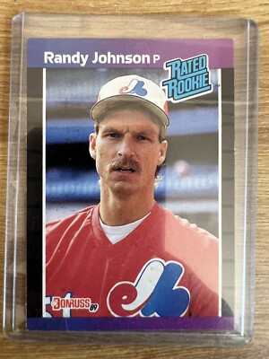 1989 DONRUSS HOF #42 Randy Johnson *ERROR * ROOKIE CARD WRONG Birthday ...