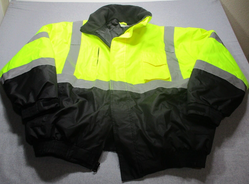 ULINE S-21675-3X Class 3 Hi-Vis Safety Bomber Jacket reflective Coat ...