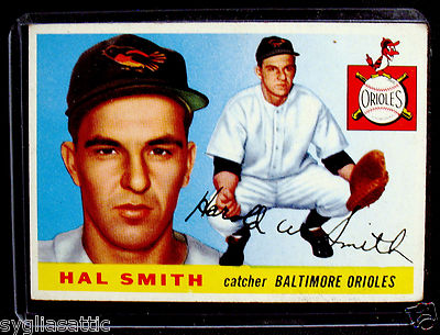 1955 Topps-HAL SMITH #8 Baseball Card-VG/EX Condition-BALTIMORE ORIOLES ...
