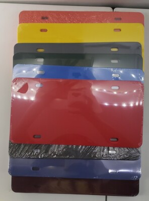 5 Pack Blank Plastic License Plates *Assorted Colors* 12x6 .5mm USA | eBay
