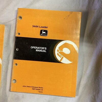 JD Manual 344H Loader OMT 164094 C8 | eBay