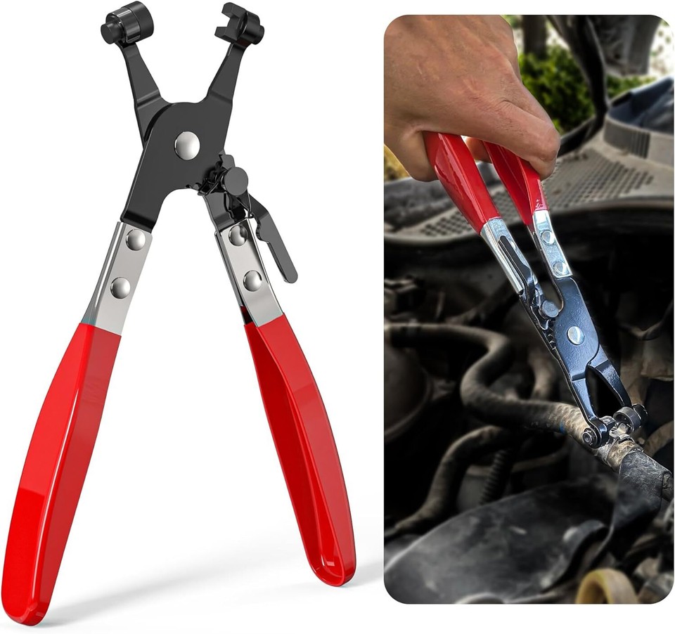 Automotive Spring Clamp Pliers Hose Clamp Removal Repair Swivel Flat ...