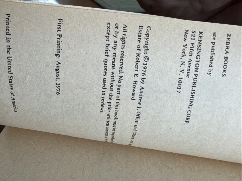 THE UNDYING WIZARD by Andrew J. Offutt (1976) Zebra paperback Jeff ...