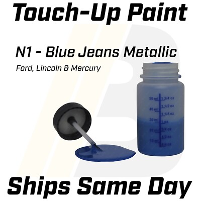 N1 Blue Jeans Metallic 1 Oz Touch Up Paint Kit w/ Brush for Ford ...