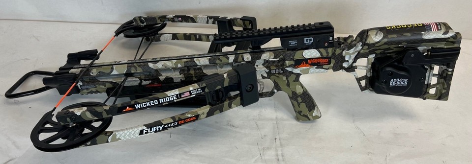 Wicked Ridge Fury 410 De-Cock Crossbow w/Rangemaster 100 Scope-SCUFF ...