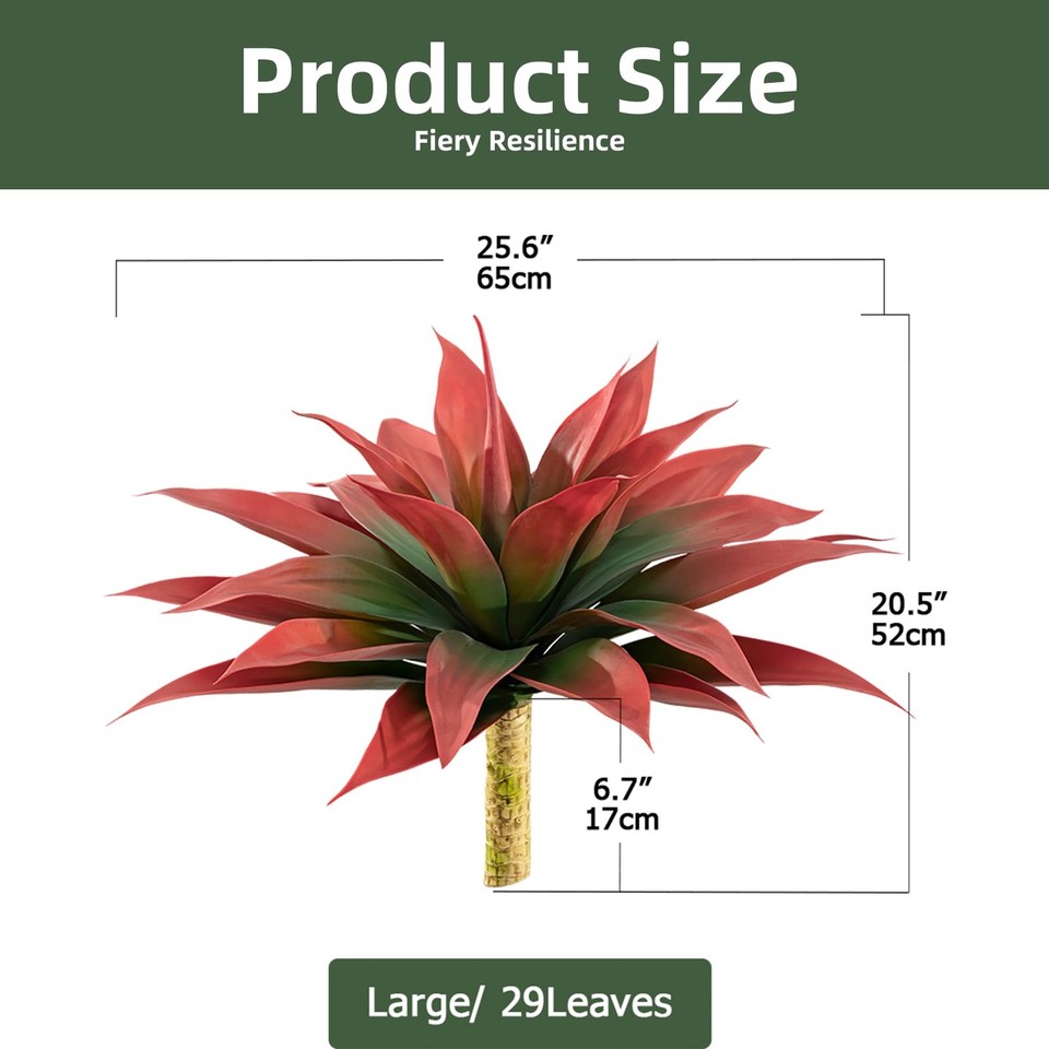 Artificial Agave Faux Agave Fake Greenery Outdoor Artificial Plants ...