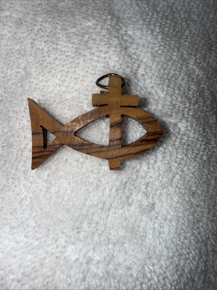 Holy Land Olive Wood Dove Fish Cross Pendant Handmade Made Bethlehem | eBay