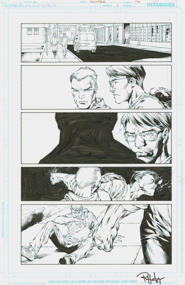 Signed Red Lanterns #1 Art Page Ed Benes Bluelines Over Original Rob ...
