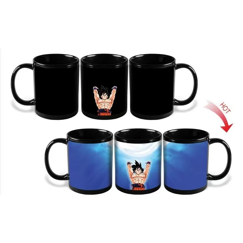 Dragonball-Z wukong Super Saiyan Power Up Heat Changing Coffee Mug Goku ...