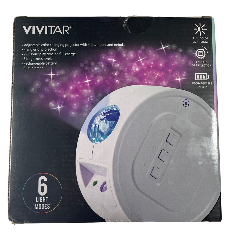 Vivitar RGB Light Projector 4 Angles 3 Brightness Full Color Light Show ...