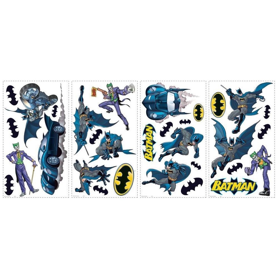 BATMAN GOTHAM 31 BiG Wall Stickers Room Decor Decals Marvel Bedroom ...