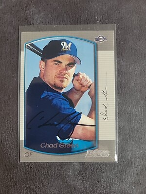 2000 Bowman Baseball Chad Green RC Rookie Signed IP Auto Milwaukee ...