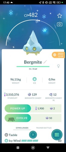 Bergmite Shiny (Only Registred) Pokemon Go | eBay