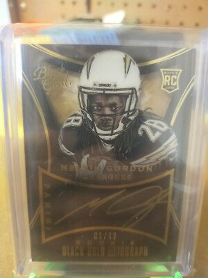 2015 Panini Black And Gold Melvin Gordon Rookie Black Gold Autograph 01 ...