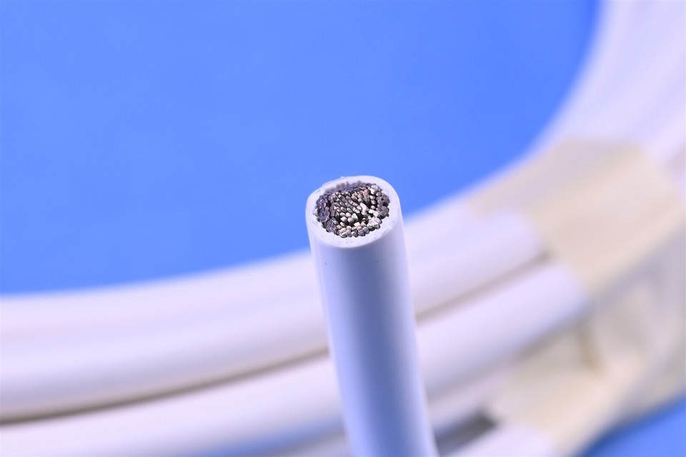 41FT WireMaster White 4AWG 600VAC Extruded Polyalkene XLPVDF Wire ...