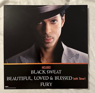 PRINCE Promo Poster Flat 3121 black Sweat , Fury, double sided 12x12 ...