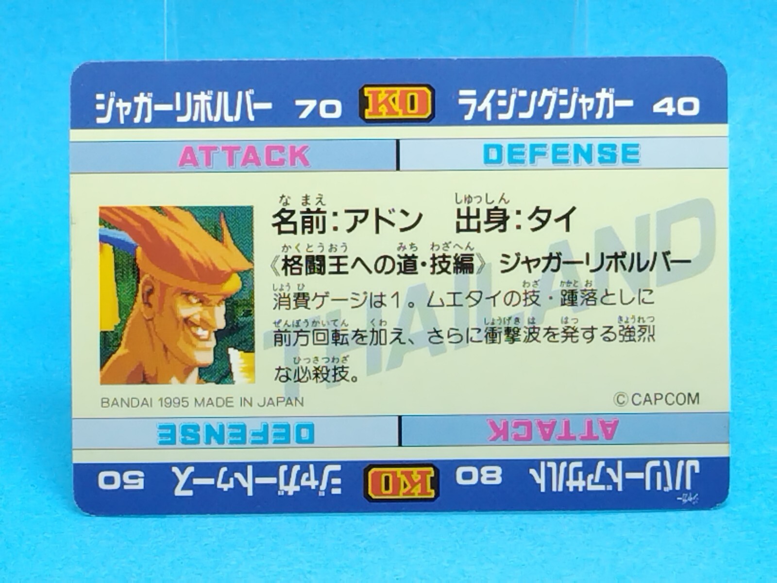 ADON No.019 Street Fighter ZERO 1995 Carddas TCG CAPCOM BANDAI Japanese ...
