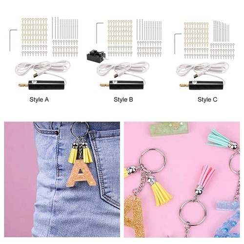 Portable USB Electric Drill Small Pin Vise Set with Screw Eye Pins and ...