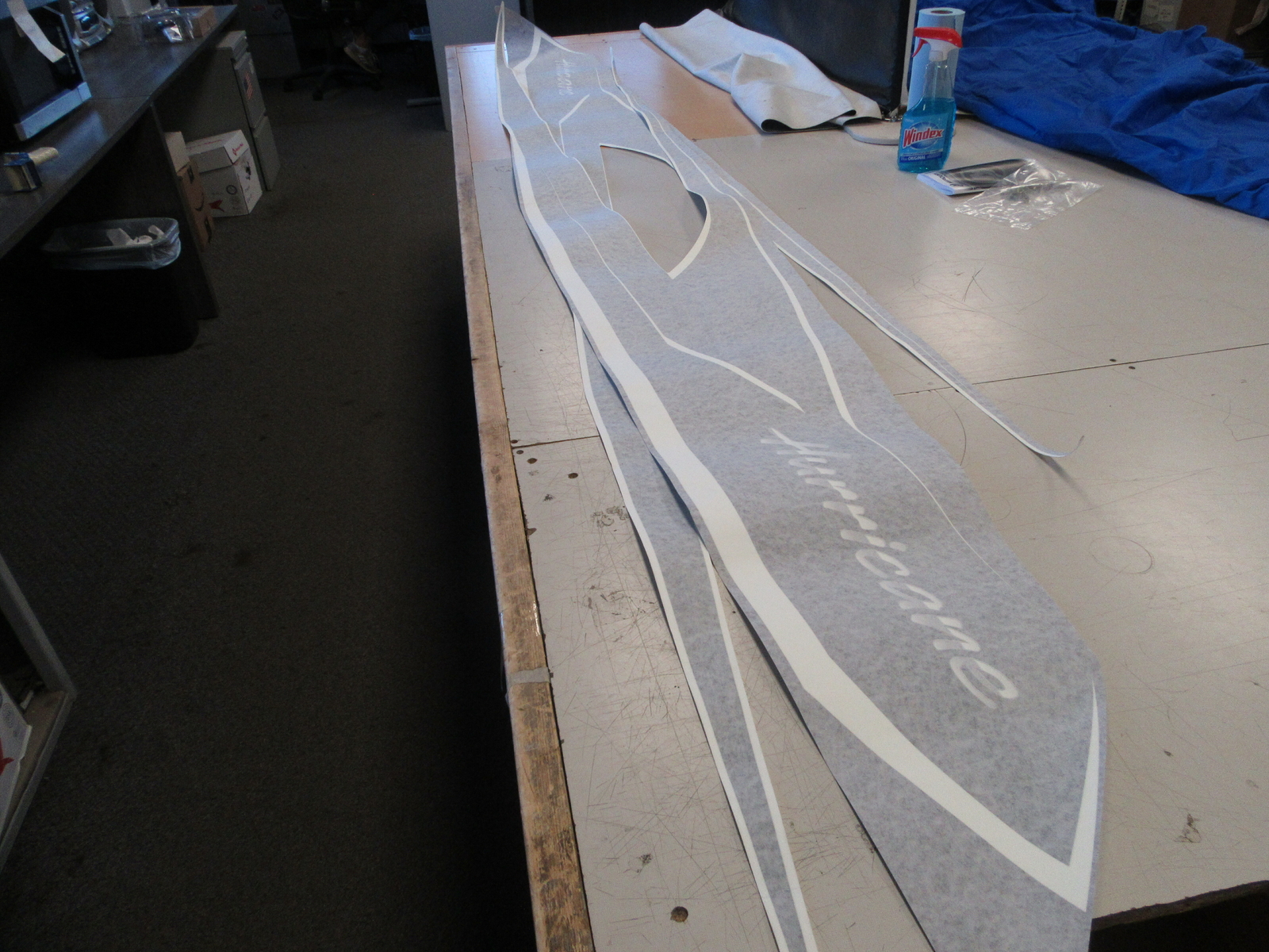 HURRICANE GRAPHIC HULL DECAL SET OF (2) 20 SPORT DECK GRAY / WHITE ...